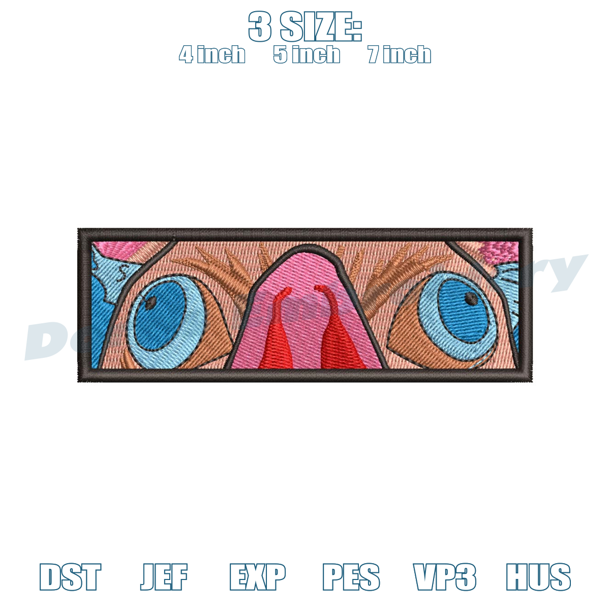 Inosuke mask embroidery design, Anime Embroidery, Embroidery | Inspire ...