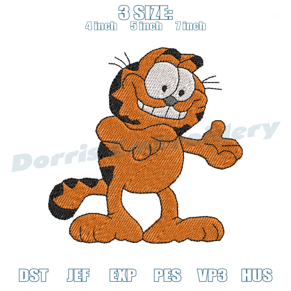 The Garfield Welcome Embroidery, Digital Embroidery,Embroide | Inspire ...