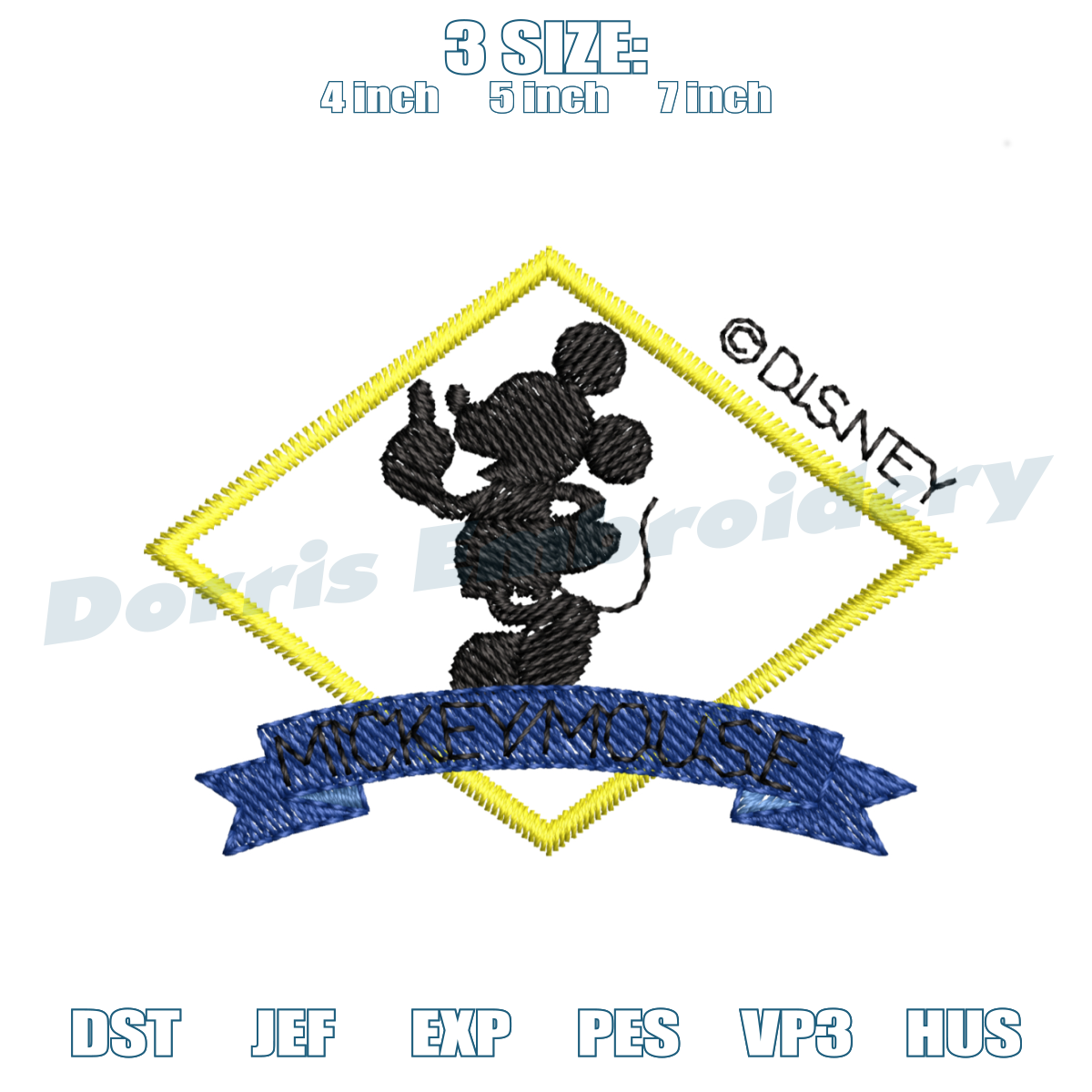 Disney Logo Mickey Embroidery Design, Disney Embroidery,,Emb | Inspire ...