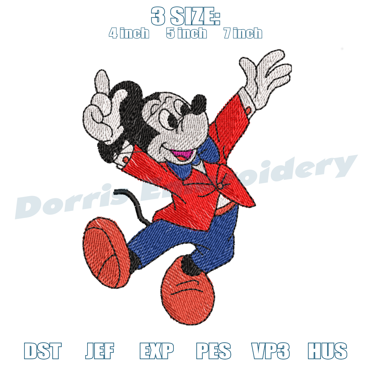 Mickey Dancing Embroidery Design, Disney Embroidery,Embroide | Inspire ...