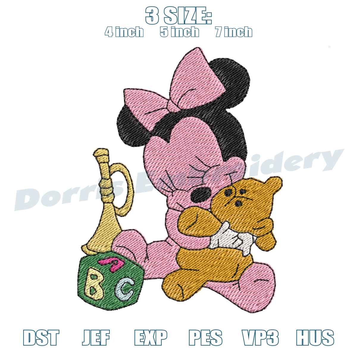 Baby Minnie Mouse Embroidery File, Disney Embroidery,Embroid | Inspire ...