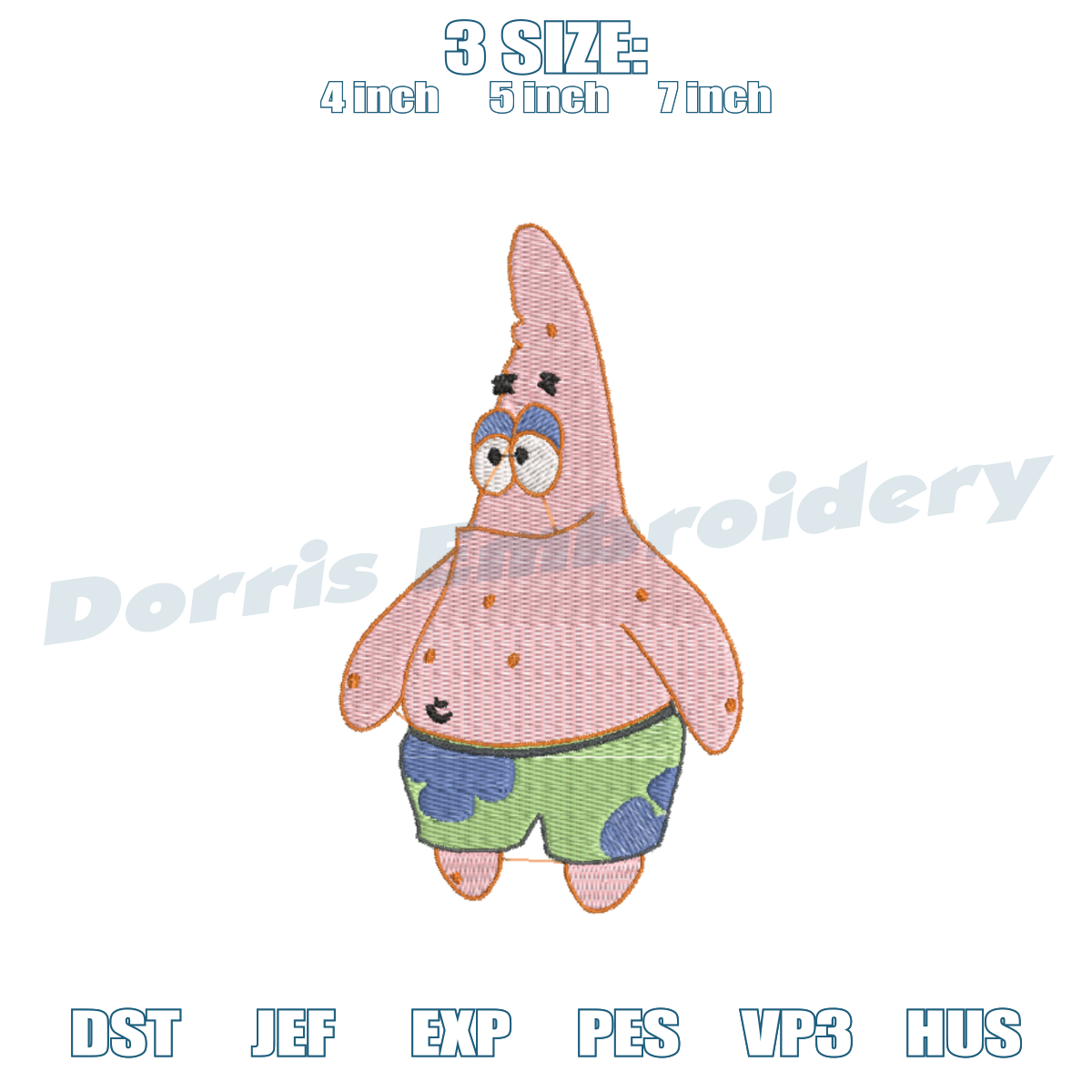 Savage Patrick Star Embroidery,Embroidery Design, Digital Em | Inspire ...