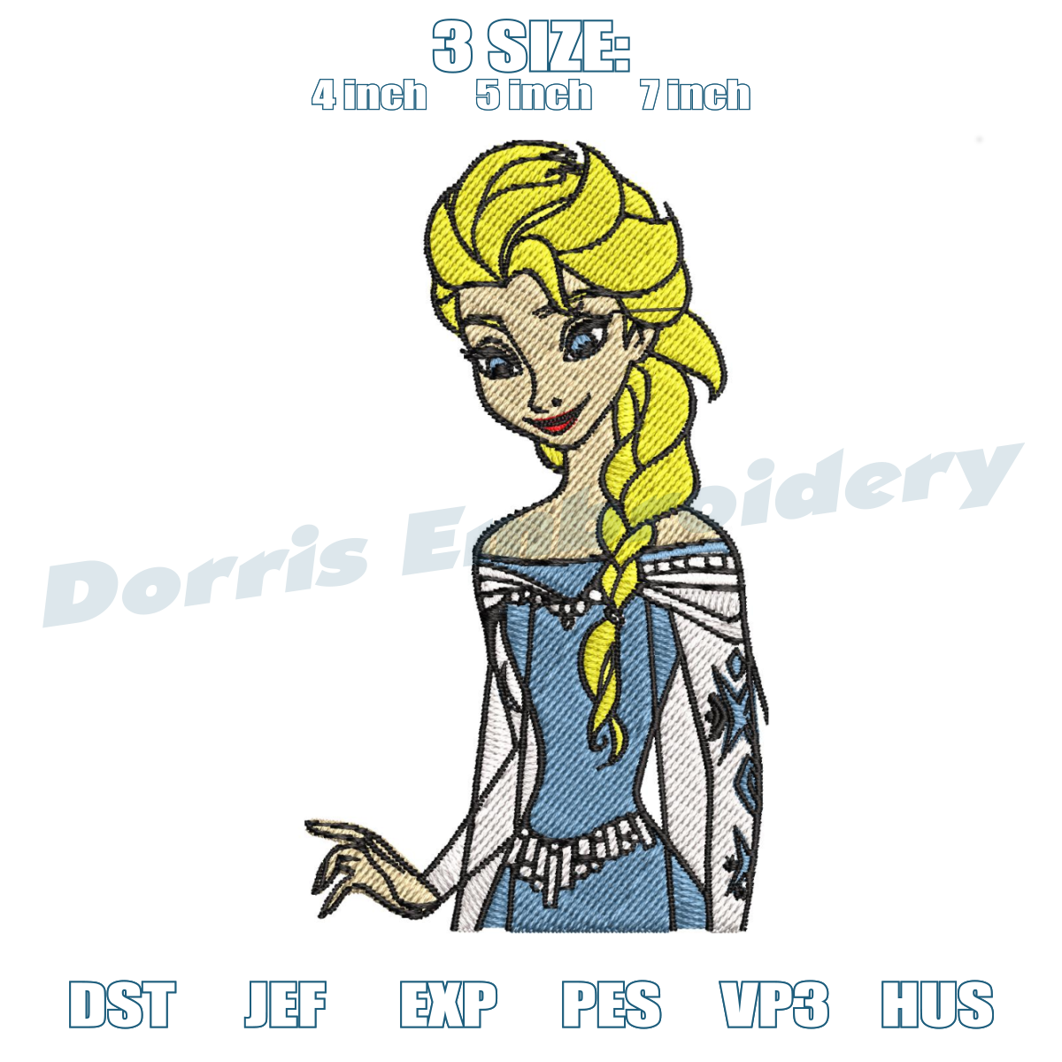 Beauty Princess Elsa Frozen Embroidery ,Embroidery Design, D | Inspire ...