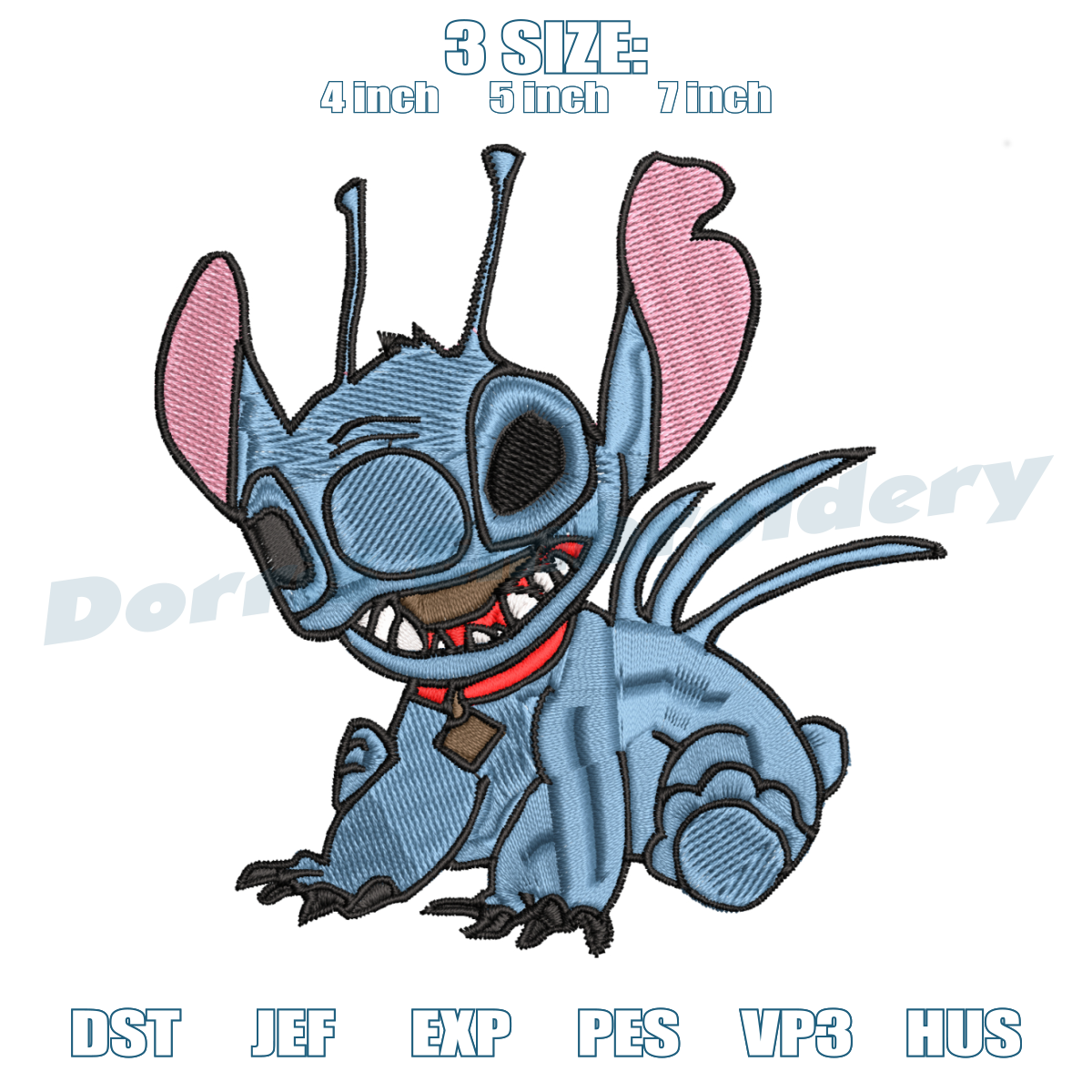 Stitch Looking Dangerous Embroidery,Digital Embroidery,Embro | Inspire ...