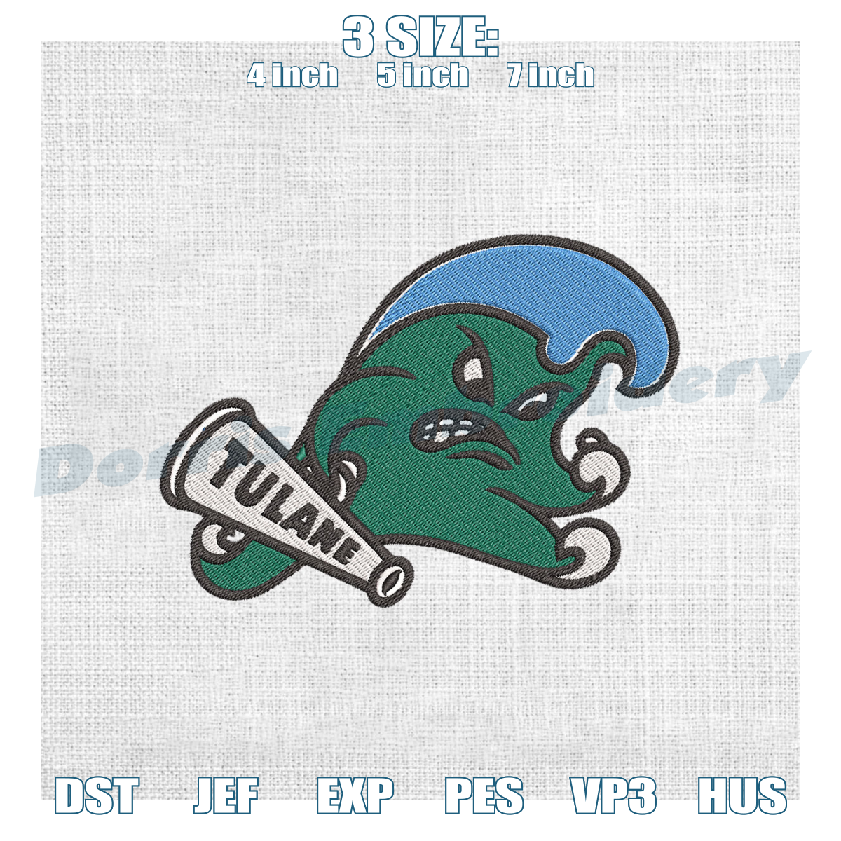 Tulane Green Wave NCAA Logo Embroidery Design,Embroidery Fil | Inspire ...