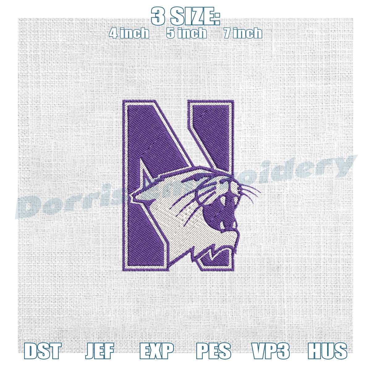 Northwestern Wildcats NCAA Logo Embroidery Design,Embroidery | Inspire ...