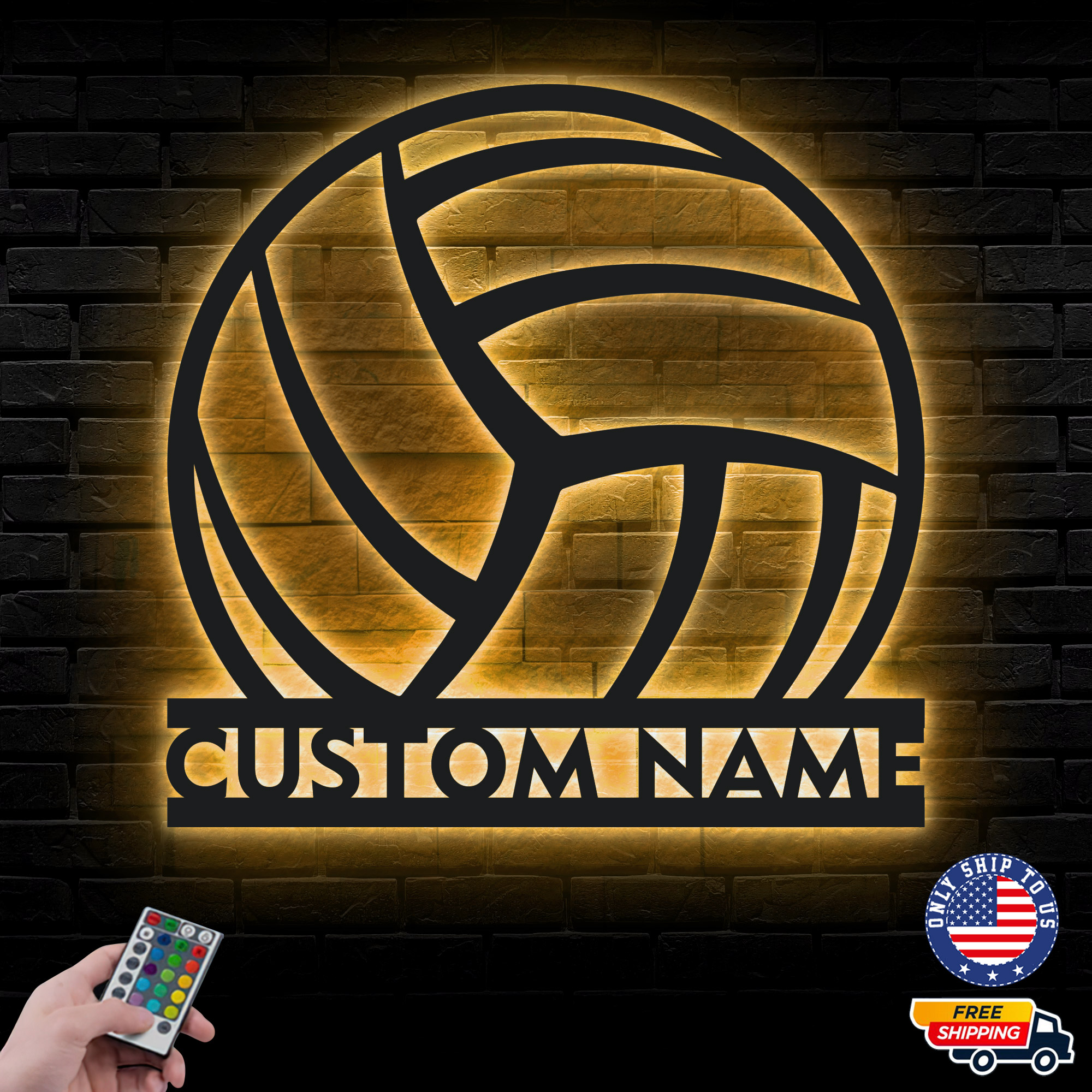 Volleyball Metal Sign, Volleyball Coach Metal Led Wall Sign, | Inspire ...