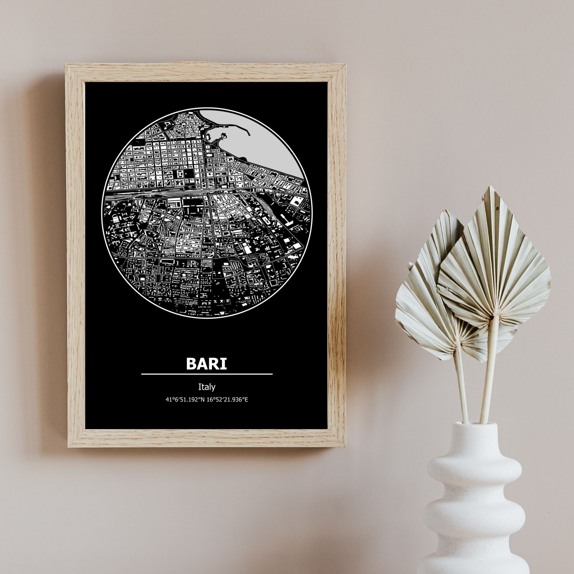 BARI MAP PRINT, High Res Map, Map Of Bari, Bari City Map, Ba | Inspire ...