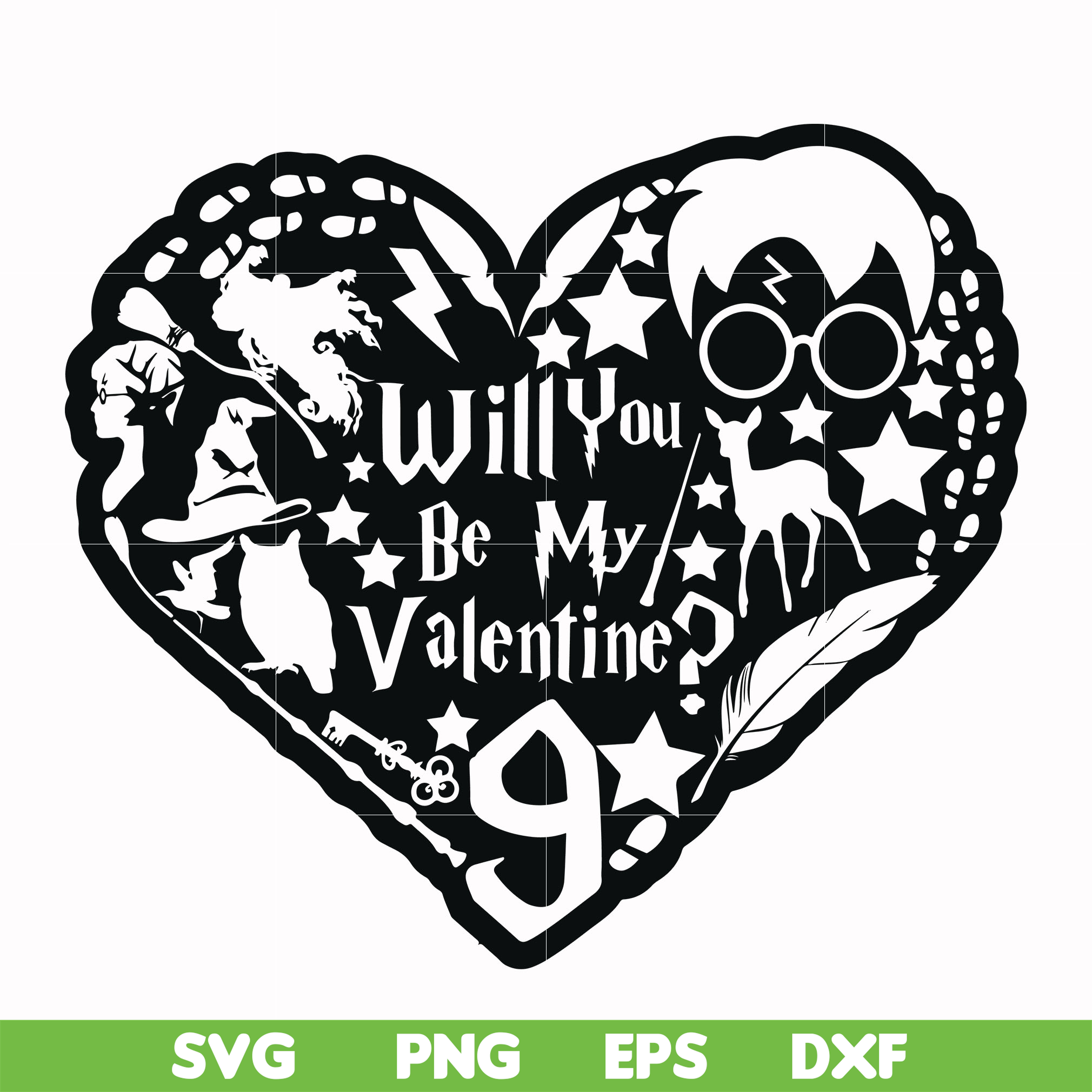 Will you be my valentine svg, png, dxf, eps file HRPT00034 | Inspire Uplift