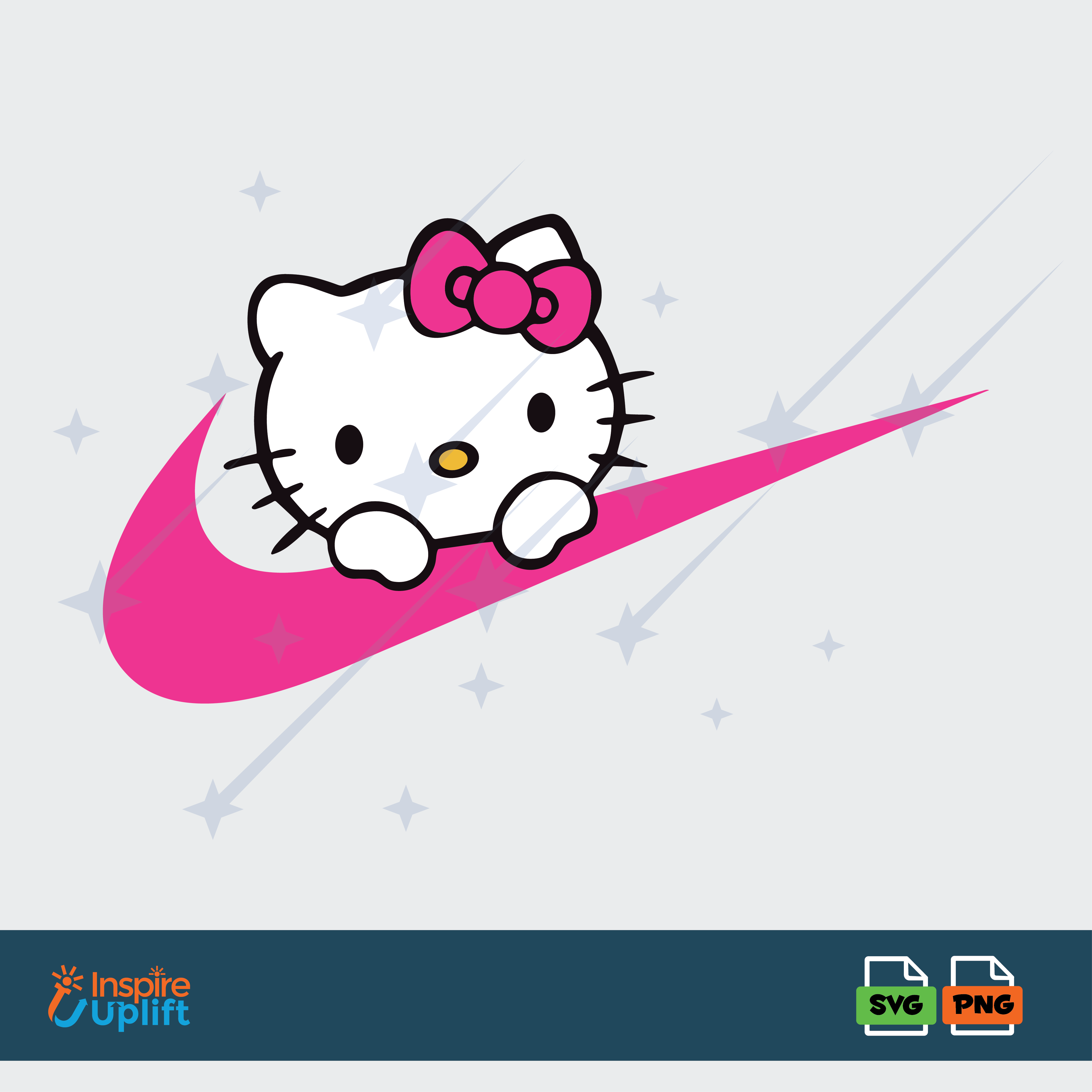 Hello Kitty Nike Swoosh - Nike PNG, Nike Logo, Hello Kitty S - Inspire ...