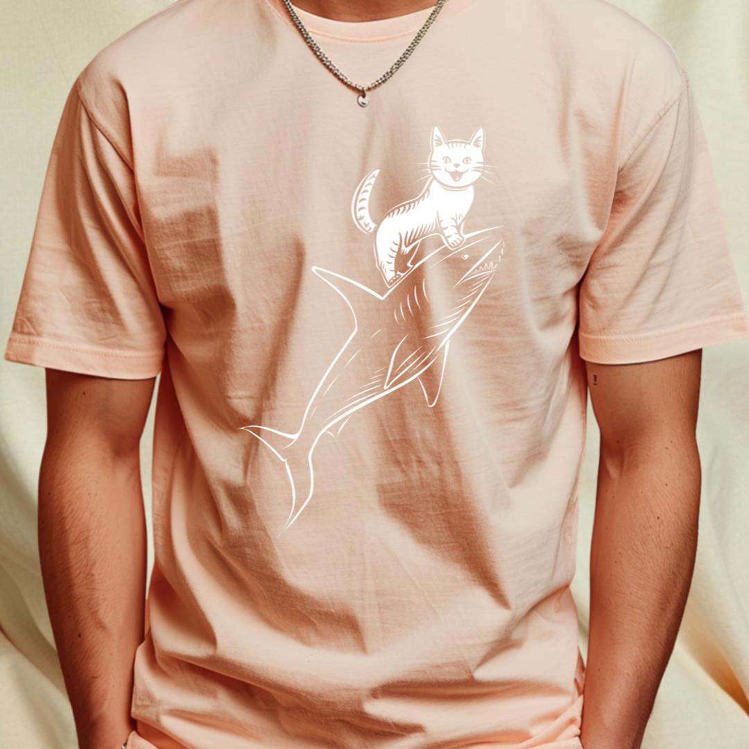 Cat riding shark Aquatic Adventure PNG, kaiju strong PNG, Ca - Inspire ...