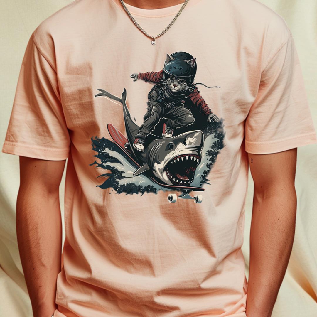 Cat Riding Shark Wave Wrangler PNG, cat shark Cool PNG, Cat | Inspire ...