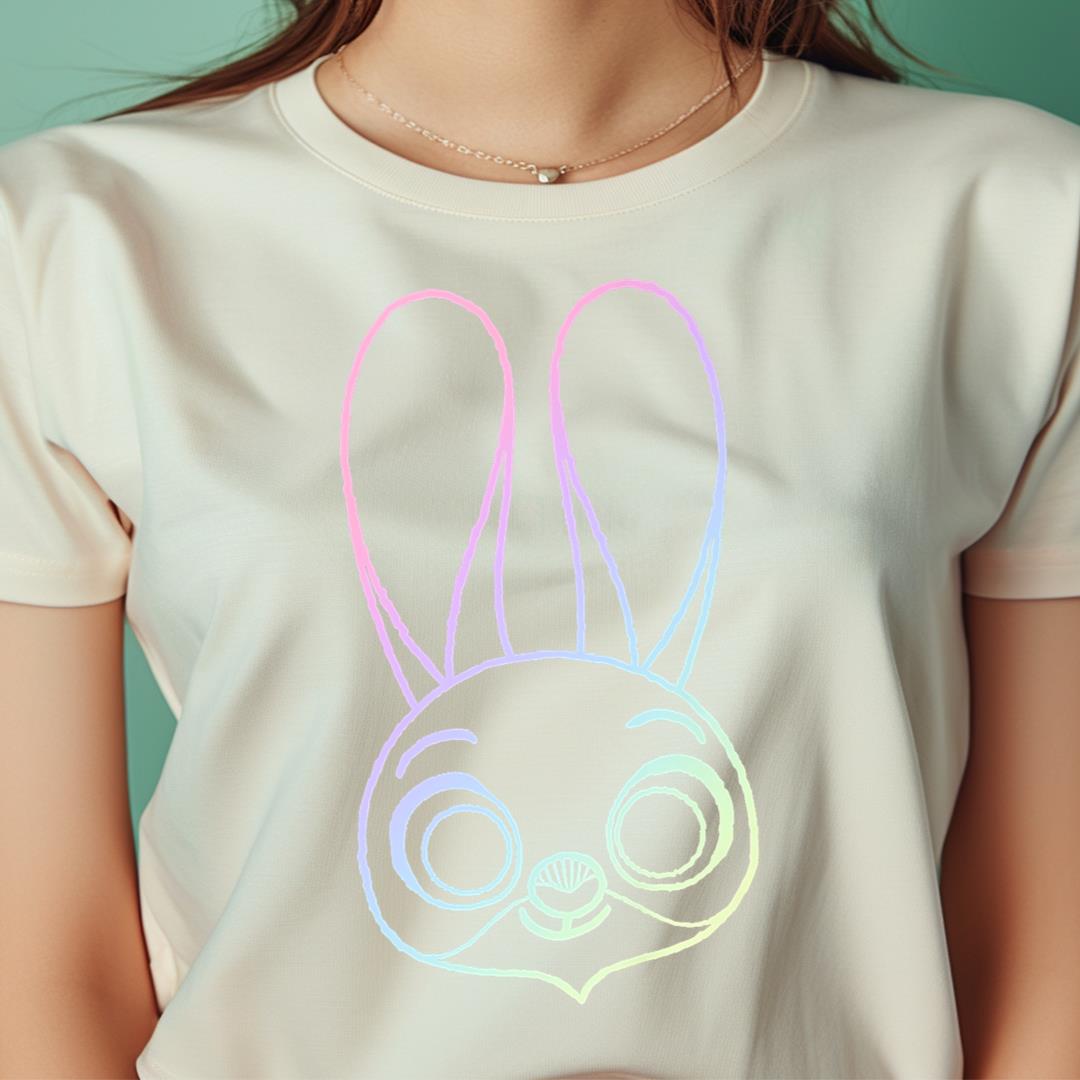 Disney Zootopia Judy Rainbow Outline Face Premium PNG, Zooto - Inspire ...