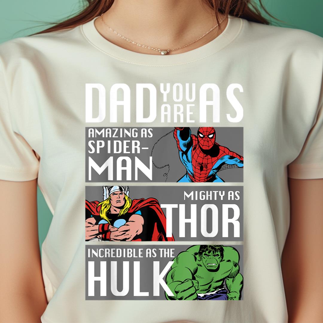 Spider-Man Thor Hulk Dad You Are As Panels PNG, Hulk PNG, Sh | Inspire ...