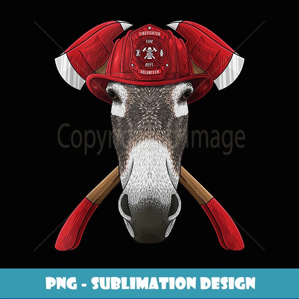 Firefighter Donkey Fireman Boys Kids Fire Rescue Farm Animal | Inspire ...