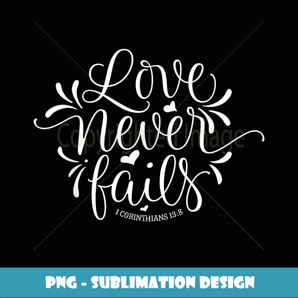 Love never fails Bible verse Corinthians 13 8 Valentines day | Inspire ...