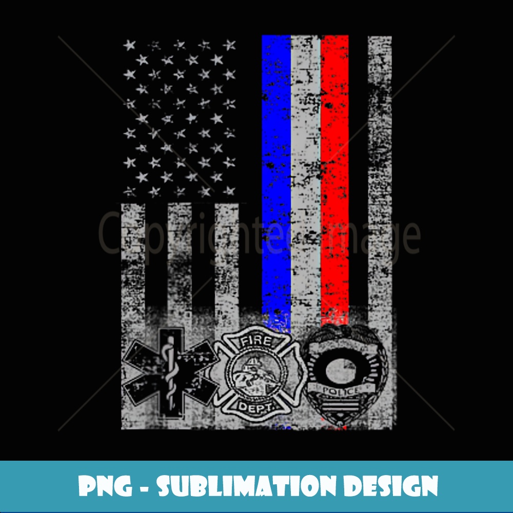 Fireman Police EM First Responder Flag - Exclusive Sublimati | Inspire Uplift