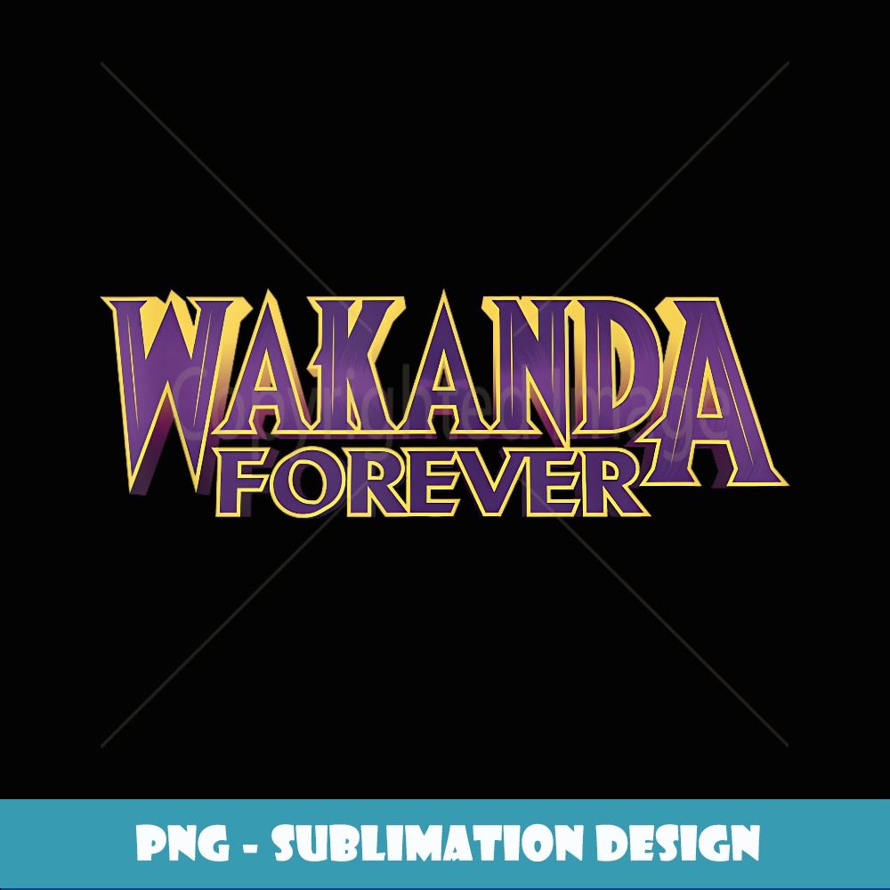 Marvel Black Panther Wakanda Forever Purple And Gold Logo - | Inspire ...