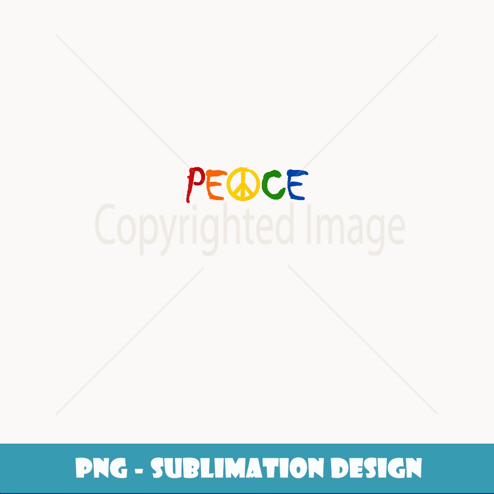 Peace with A as Peace Symbol Peace Sign Rainbow Colours - Pr | Inspire ...