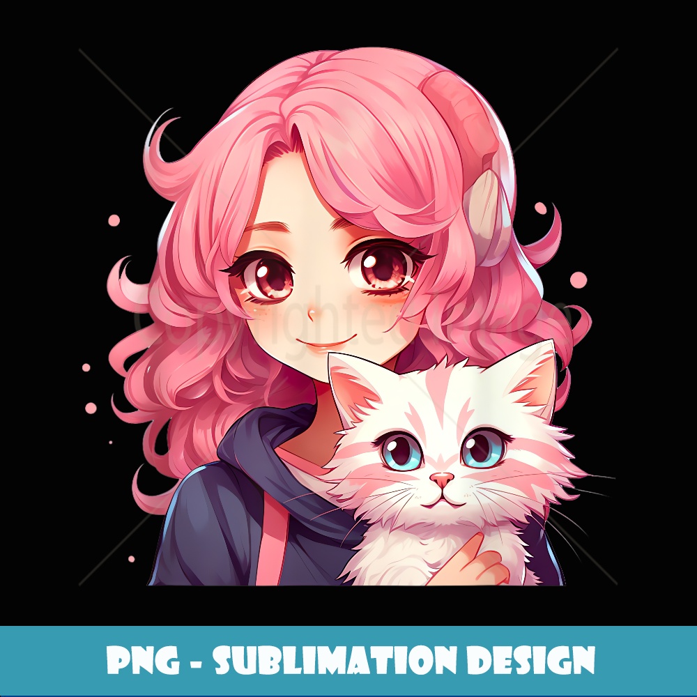 Anime and Cats Lover for n Manga kawaii Graphic Otaku - Uniq | Inspire ...