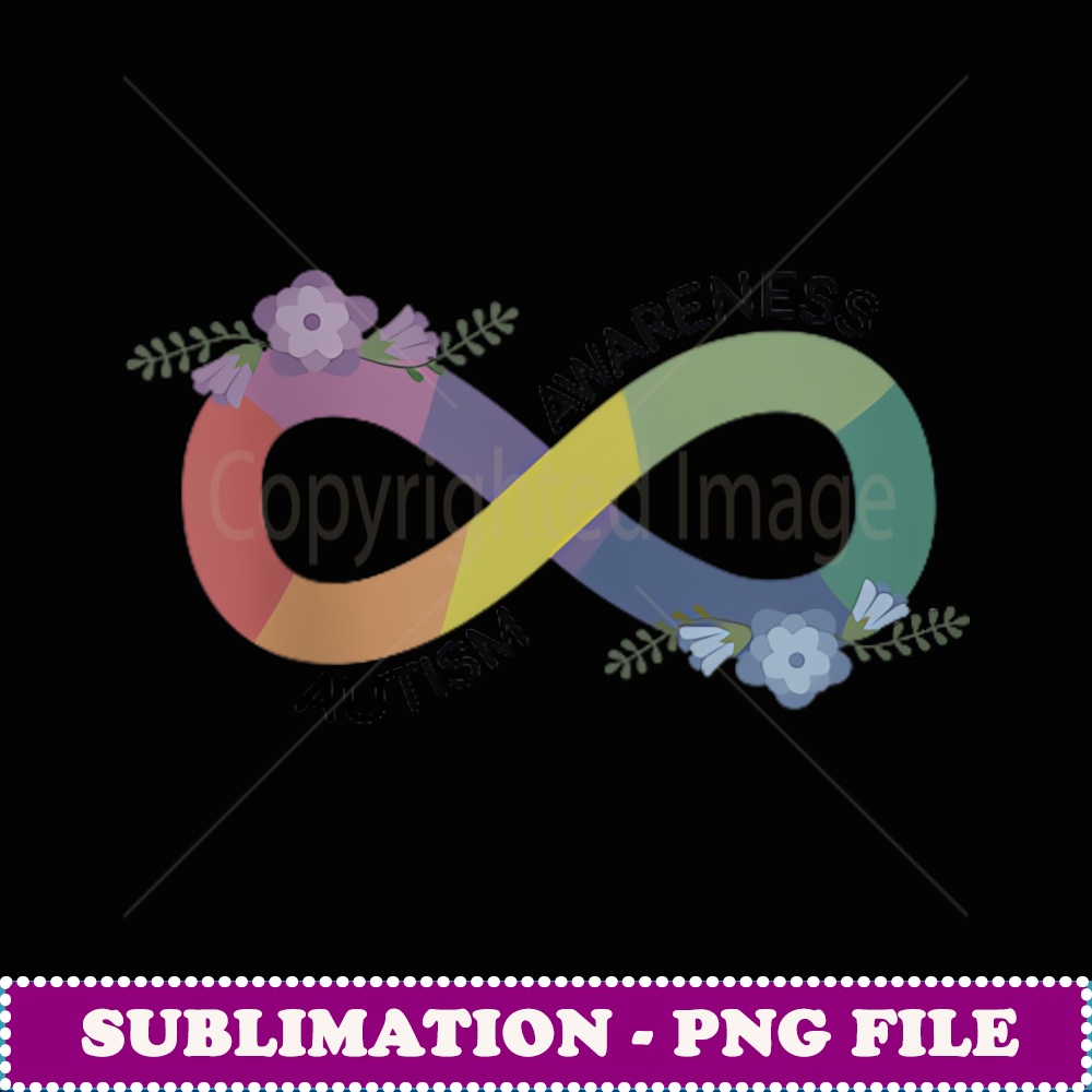 Infinity Flowers Autism Awareness Small Simple Minimalist - | Inspire Uplift