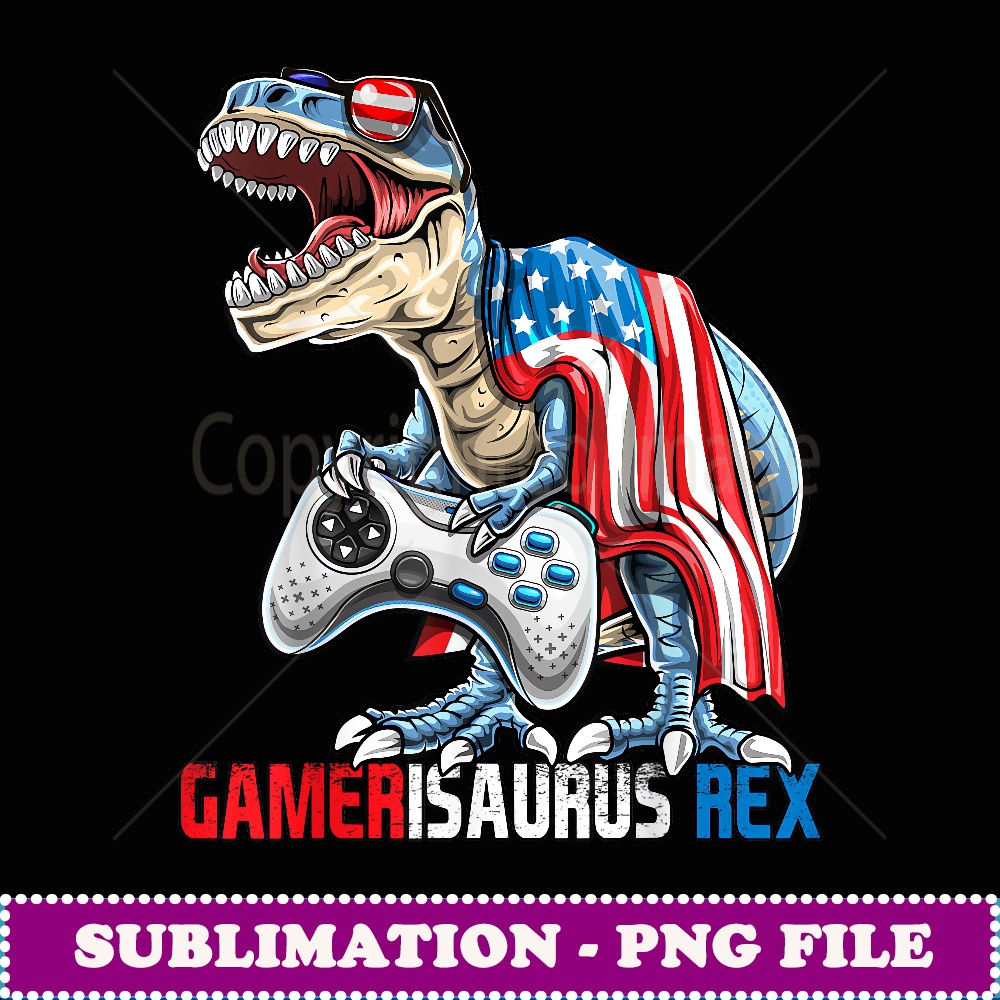 Video Game 4h of July T Rex Dinosaur Amerisaurus Rex - | Inspire Uplift