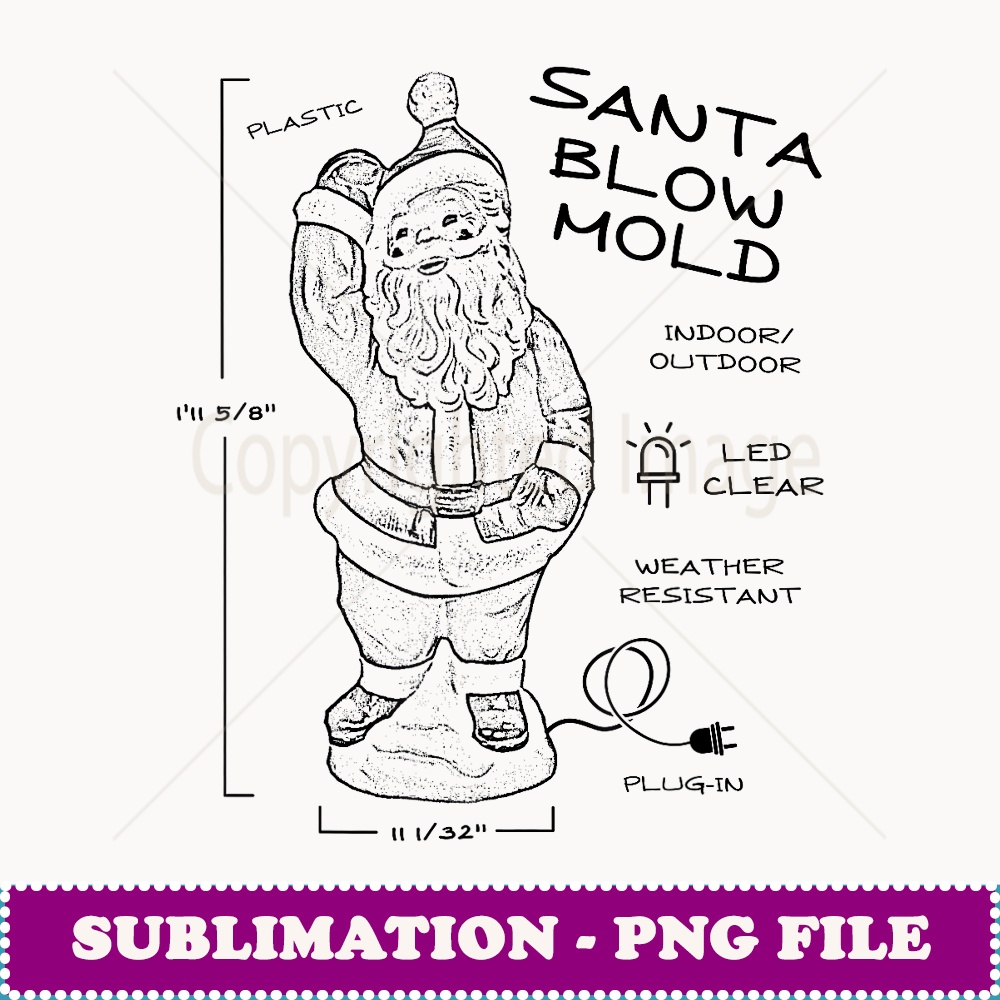 Christmas Santa Blow Mold Schematic Blueprint Novelty - Uniq | Inspire ...