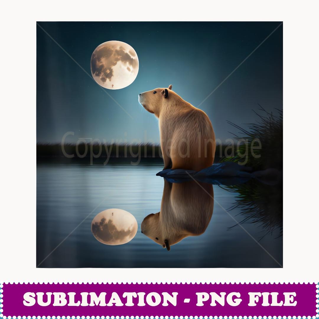 Moon Capybara Lover Capibara Rodent Animal Lover Capabarra - | Inspire ...