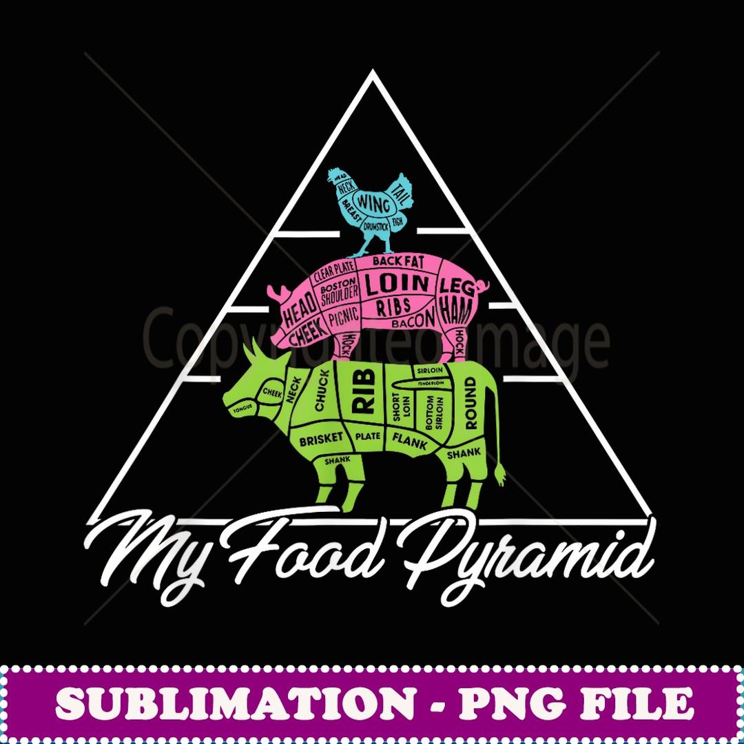 My Food Pyramid I Funny Carnivore I BBQ I Cow Pig Chicken - | Inspire ...