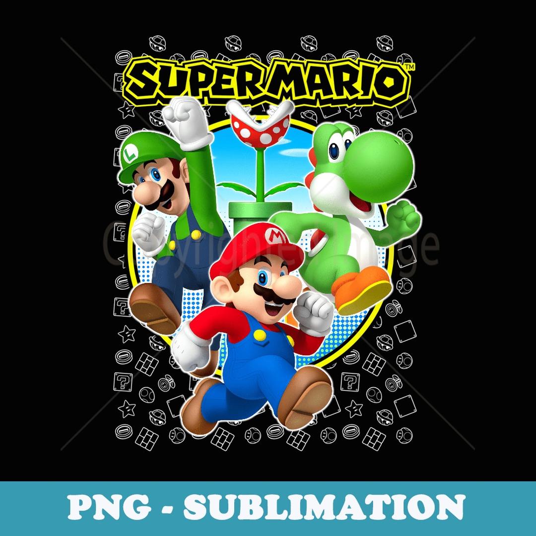 Nintendo Super Mario Luigi Yoshi Jump - Premium PNG Sublimat | Inspire ...