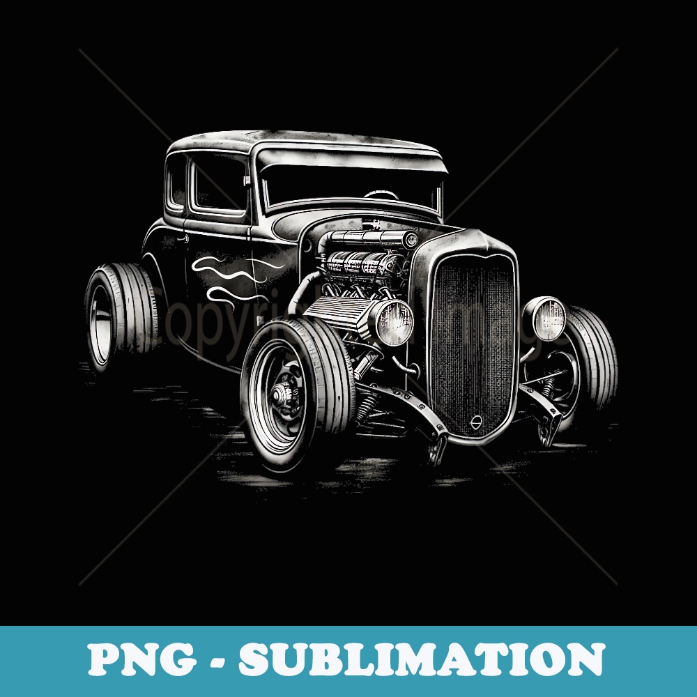Vintage Hot Rod Rat Rod Classic Car Men - Exclusive PNG Subl | Inspire ...