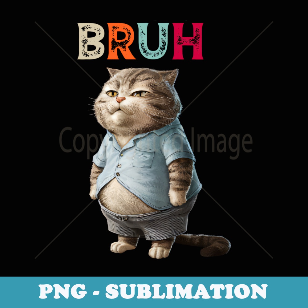Funny Bruh Fat Cat Lover kitty Meow Meme For Girls - Special | Inspire ...