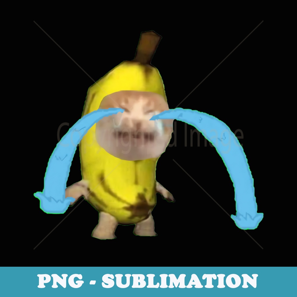 crying banana cat - Sublimation PNG File | Inspire Uplift