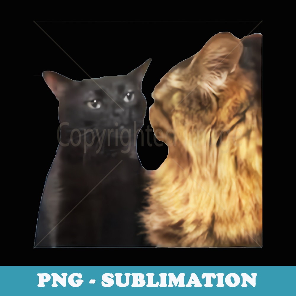 Black Cat Zoning Out - PNG Sublimation Digital Download | Inspire Uplift