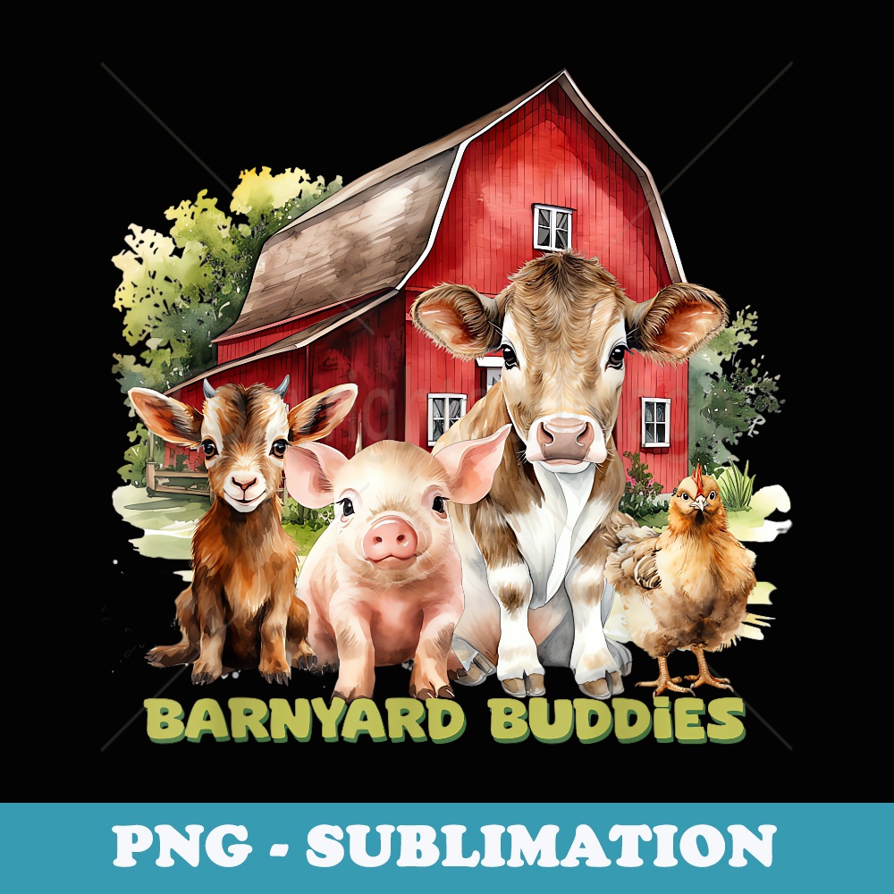 Barnyard Buddies Cute Cow Goat Pig Hen On The Farm Barnyard | Inspire ...