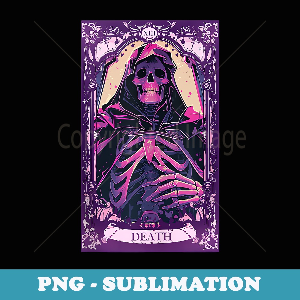 Dark Anime Skeleton Grim Reaper Pastel Goth Tarot Card - Aes | Inspire ...