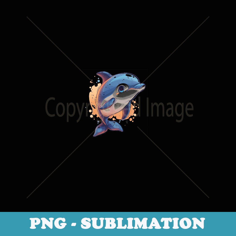 cute anime dolphin cool ocean animal cartoon clipart design | Inspire ...