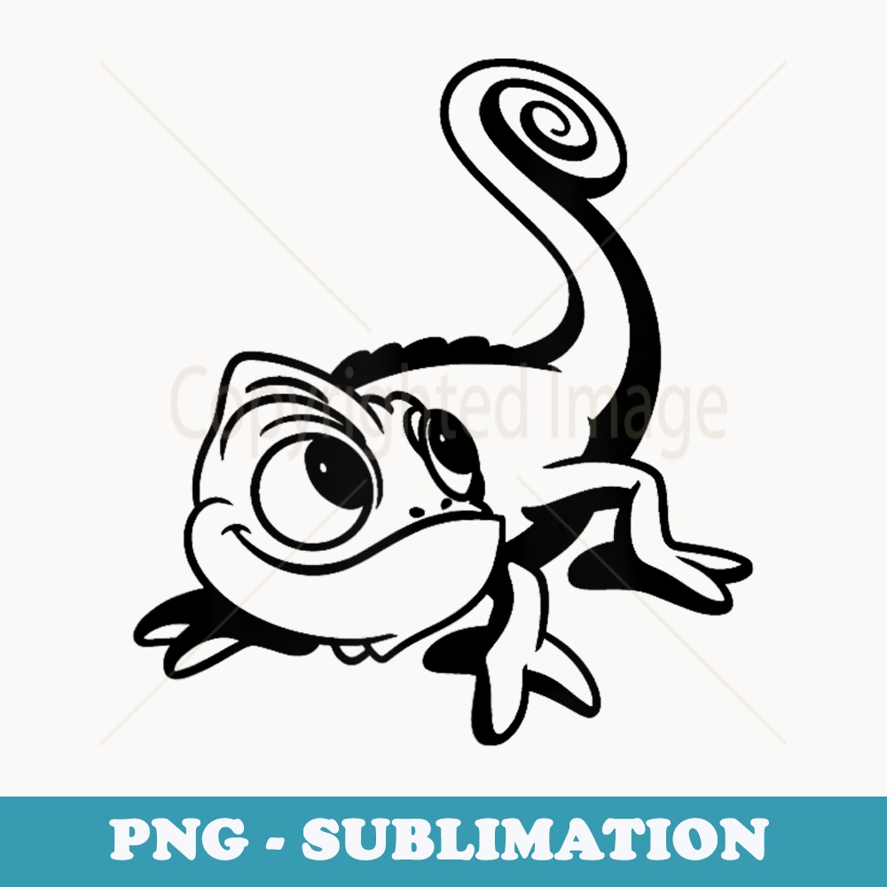 Disney Tangled Pascal Simple Black Outline - Premium PNG Sub | Inspire ...
