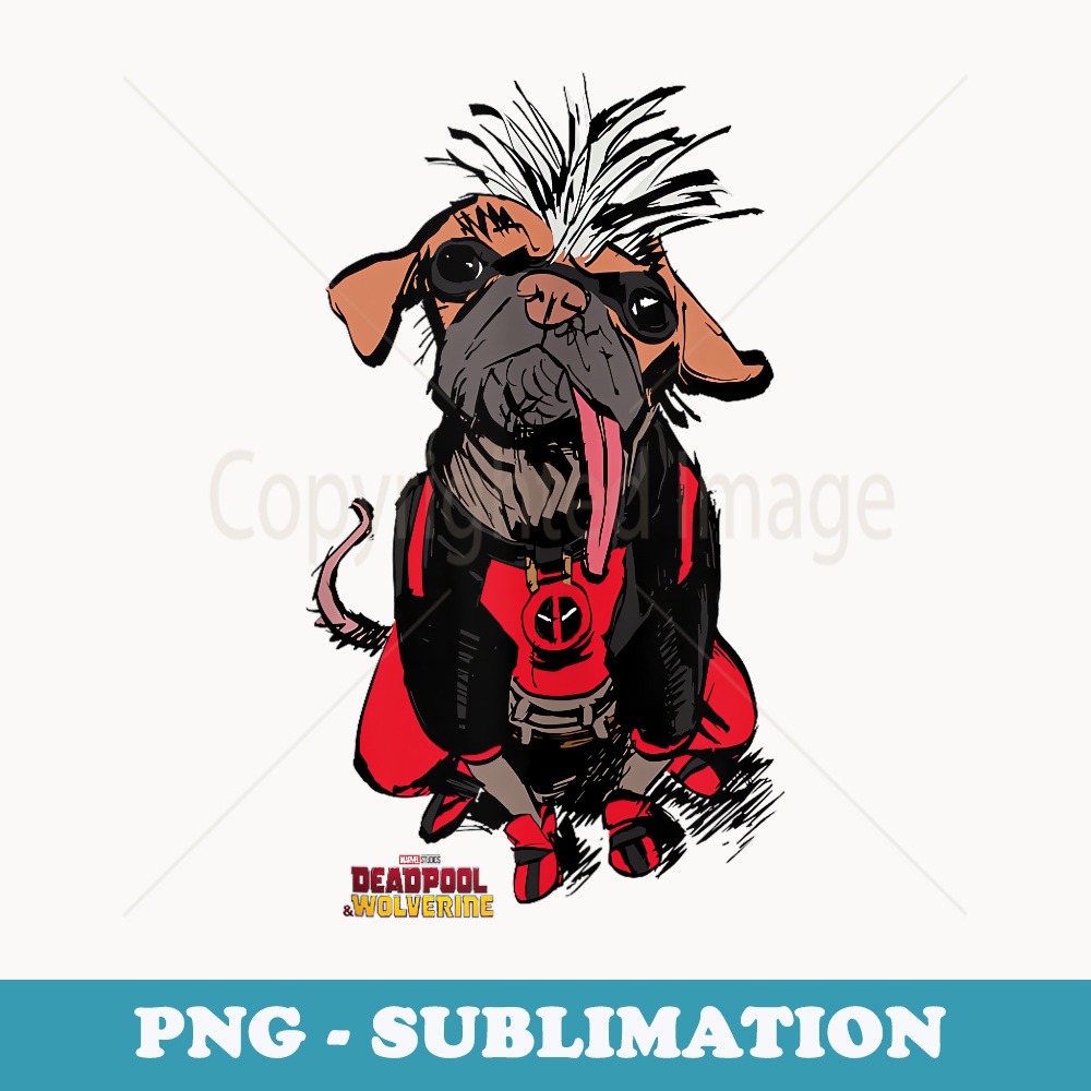 Marvel Deadpool & Wolverine Sketchy Dogpool Comic Portrait - | Inspire ...