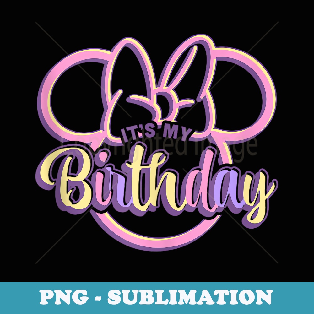Disney Minnie Mouse Its My Birthday Retro Minnie Ears Logo - | Inspire ...