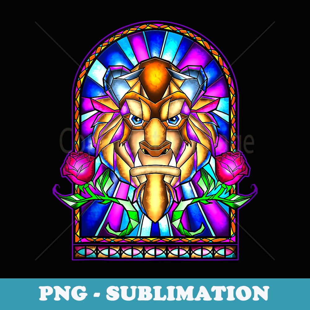 Disney Beauty And The Beast Stained Glass Window - Exclusive | Inspire ...