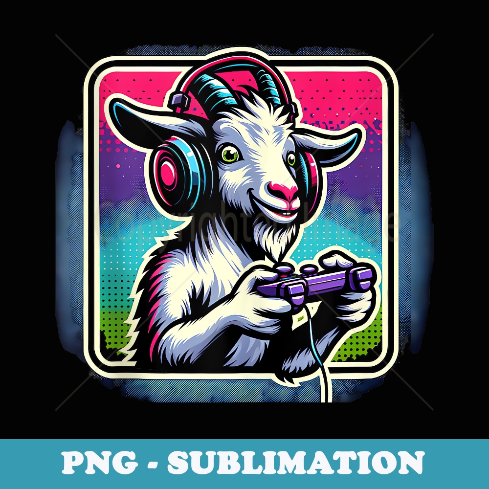 Headphone Video Game Goat Gaming - Creative Sublimation PNG | Inspire ...