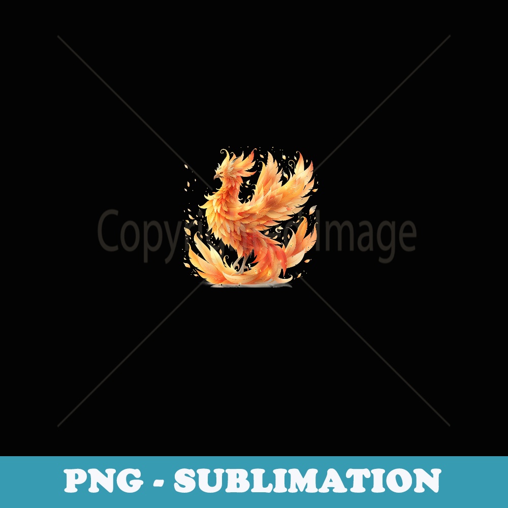 orange phoenix fire bird rising up rebirth anime art - Signa | Inspire ...