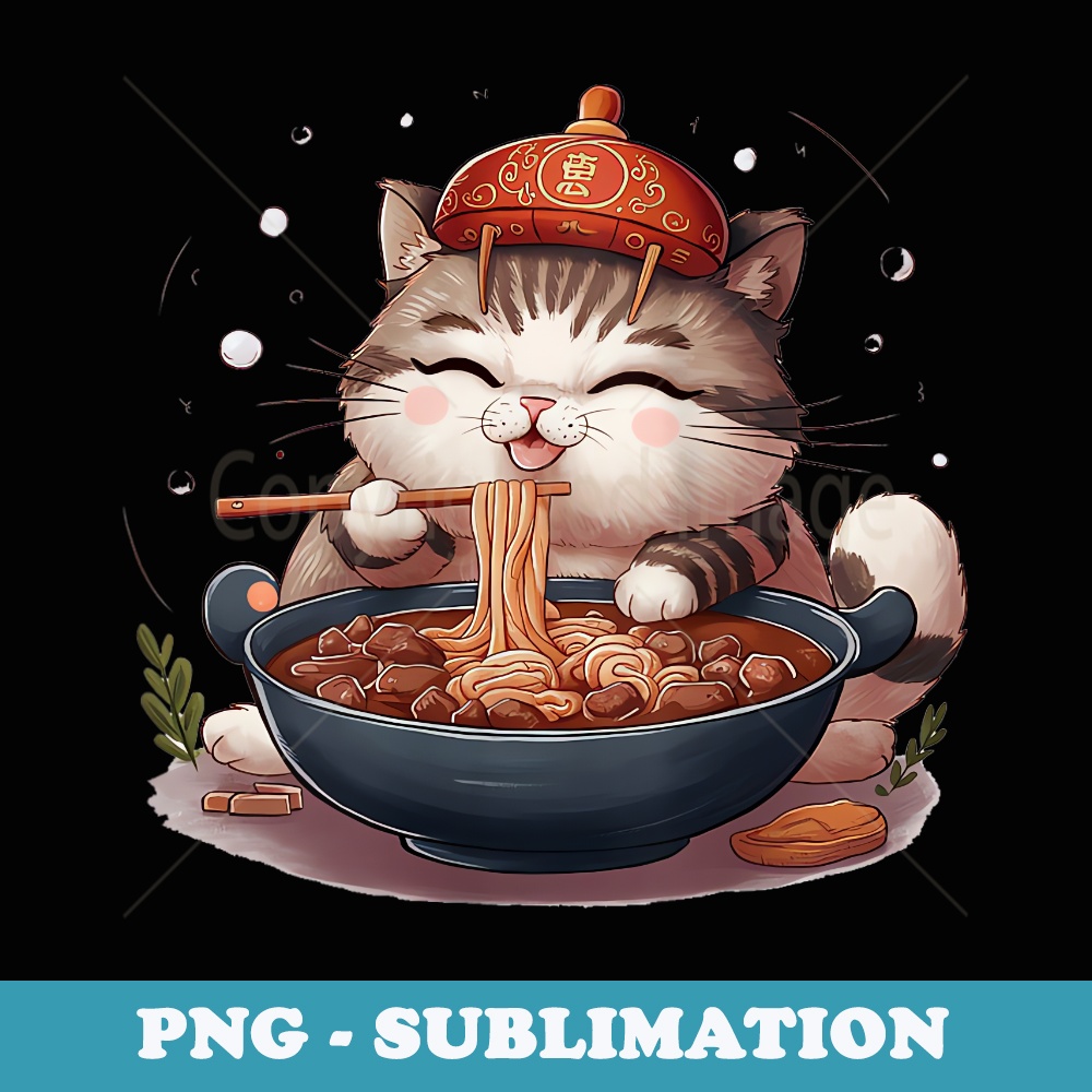s Kawaii Anime Cat Beef Noodle Soup Feline Eats Chinese Food | Inspire ...