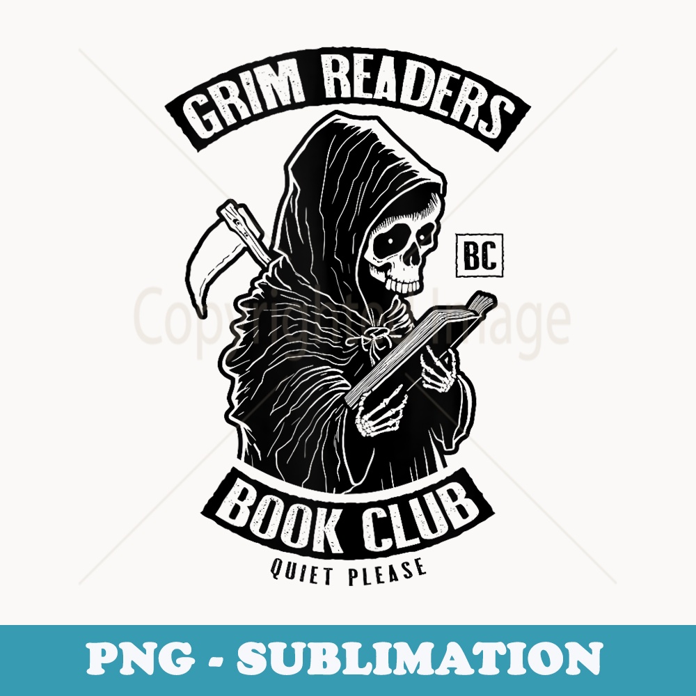 Grim Readers Book Club Funny Bookish Grim Reaper Reader - Pr | Inspire ...