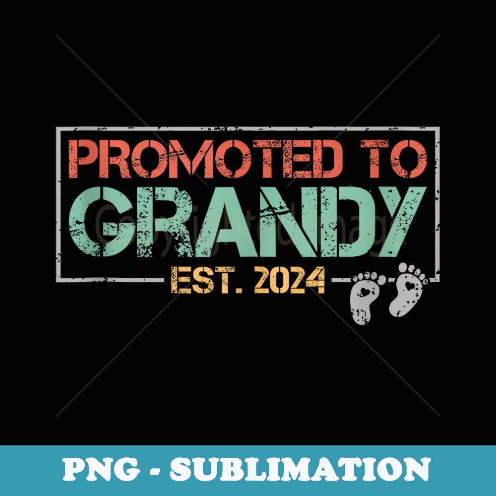 Mens Fathers Day First Time Grandy 2024 Promoted to Daddy Es | Inspire Uplift