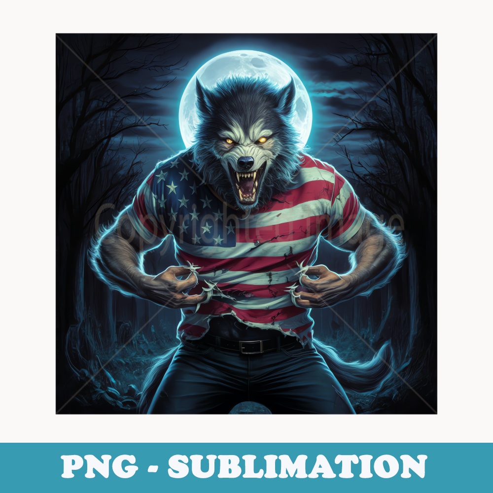 Wolf 4th Of July Werewolf American Flag USA Wolf Patriotic - | Inspire ...