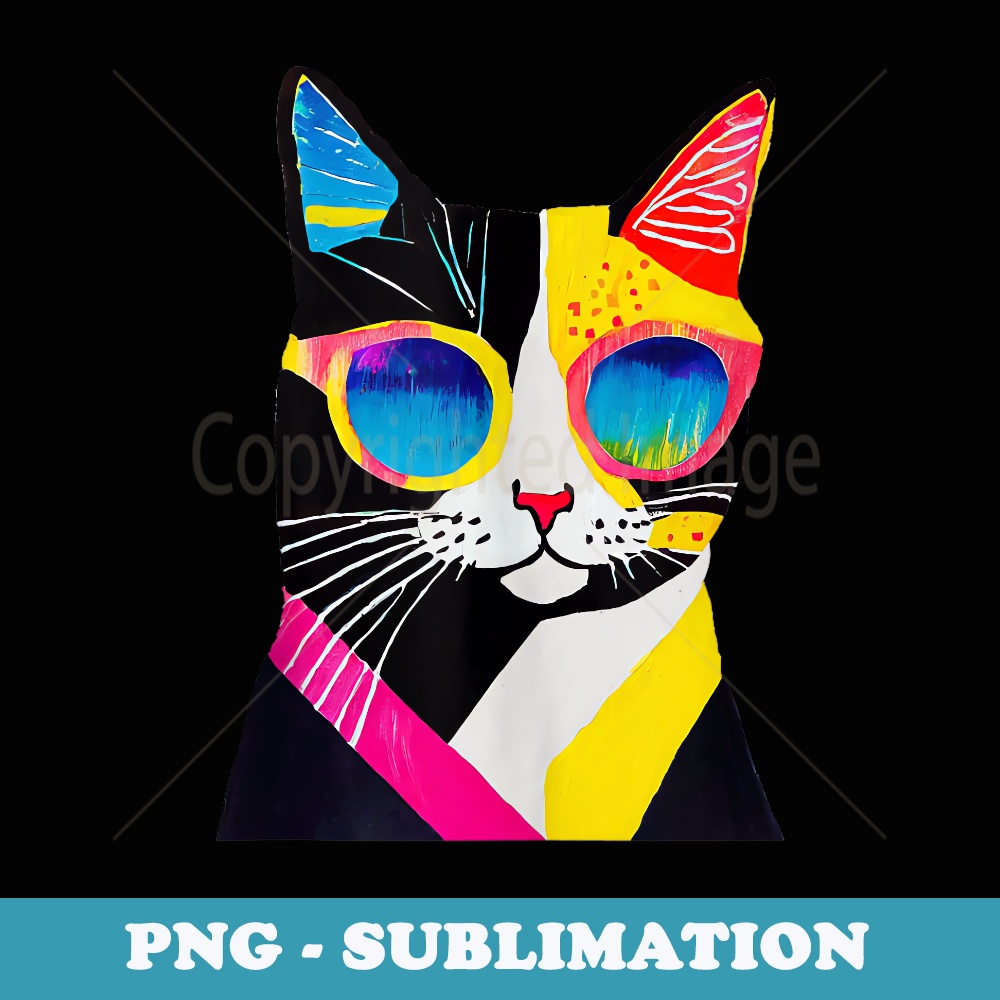 Colourful Aloha Cat in Fun Summer Outfit with Sunglasses - T | Inspire ...