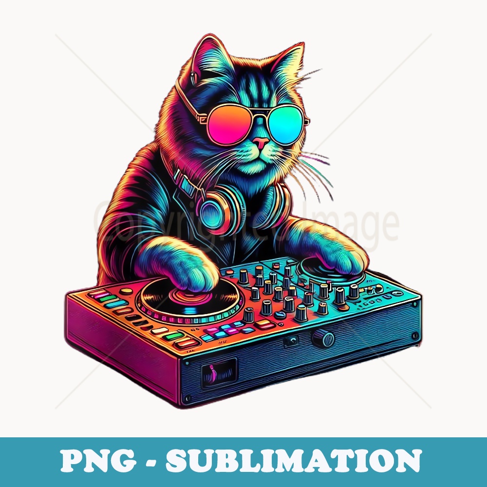 Funny Cat-DJ with Sunglasses Sound Tech Headphone Music - Mo | Inspire ...