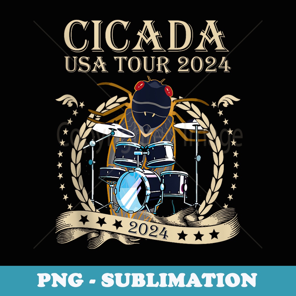 Cicada USA Tour 2024 Funny Band Drummer Entomology Insect - | Inspire ...